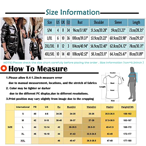 Swrowesi Women's Thickened Down Jacket Fleece Lined Parka Winter Coat Hooded Jacket with Pockets