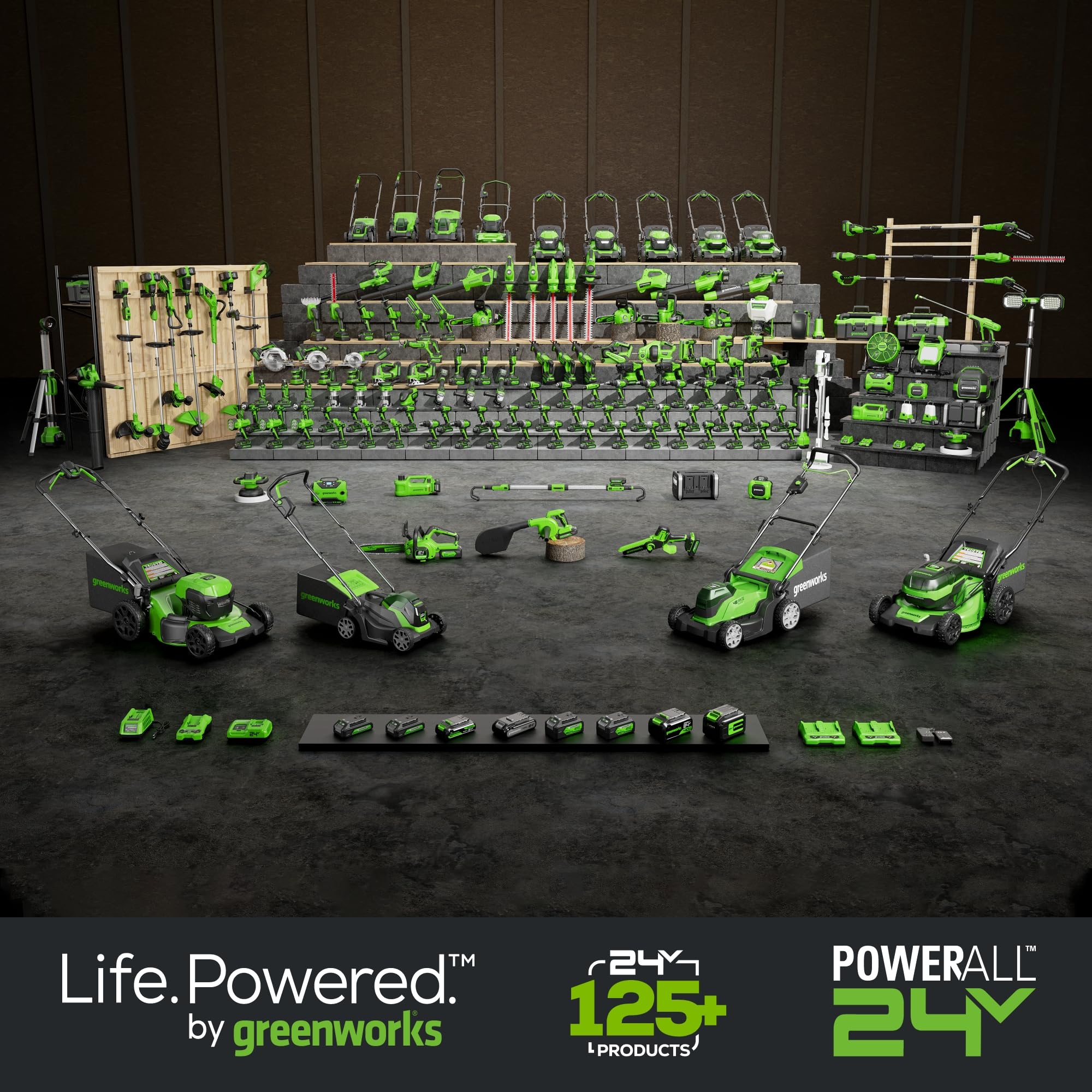 Greenworks 24V Cordless Drill Impact Driver Combo kit, 1/2β Drill & 1/4β Hex Impact Driver Brushless Power Tool Kit, Included 2 Batteries, 1 Charger, 8 pcs Bit Set & Bag