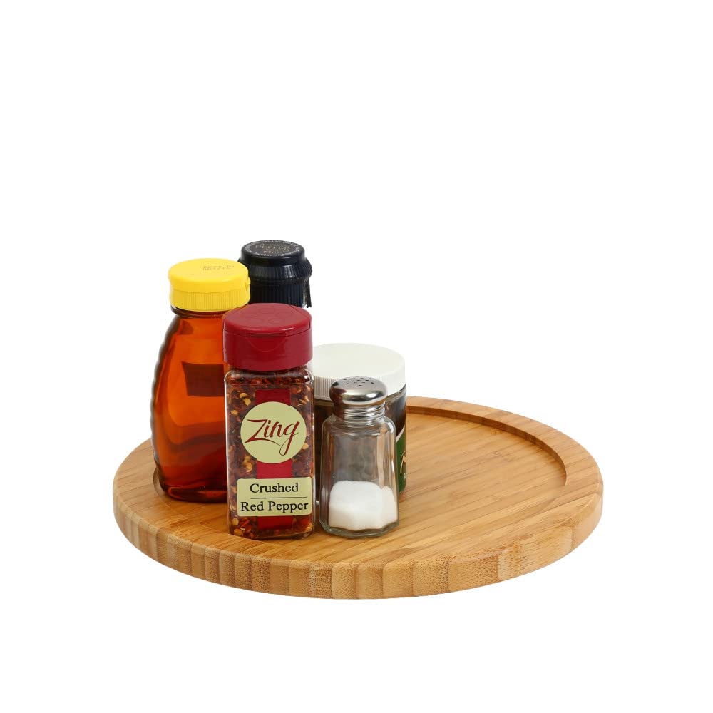 YBM HOME Bamboo Wooden Lazy Susan Turntable 20 Inch Diameter, 481, Brown (481v)