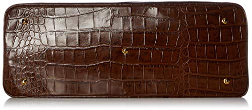 yamochi(ヤモチ) [Made in Japan Real cowhide bugatti shaped bag/Crocodile embossed (g-1615), Braun