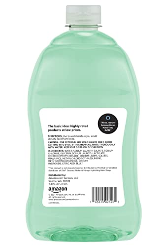 Amazon Basics Liquid Hand Soap Refill, Mango and Coconut Water Scent, Triclosan-Free, 56 Fluid Ounces, 1-Pack (Previously Solimo)