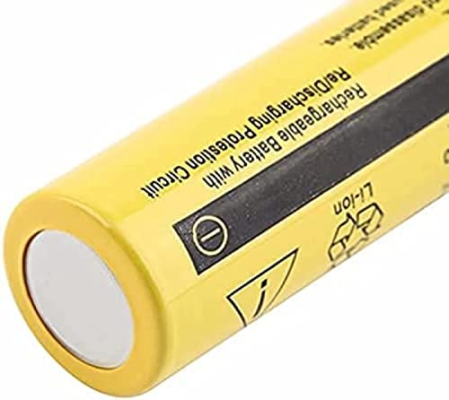 HUIN 6 Pcs 3.7V Li-ion 9800mAh Rechargeable Battery Button Top Lithium Battery Large Capacity Battery for LED Flashlight Torch,Headlamp,Electronic Devices Not AA AAA