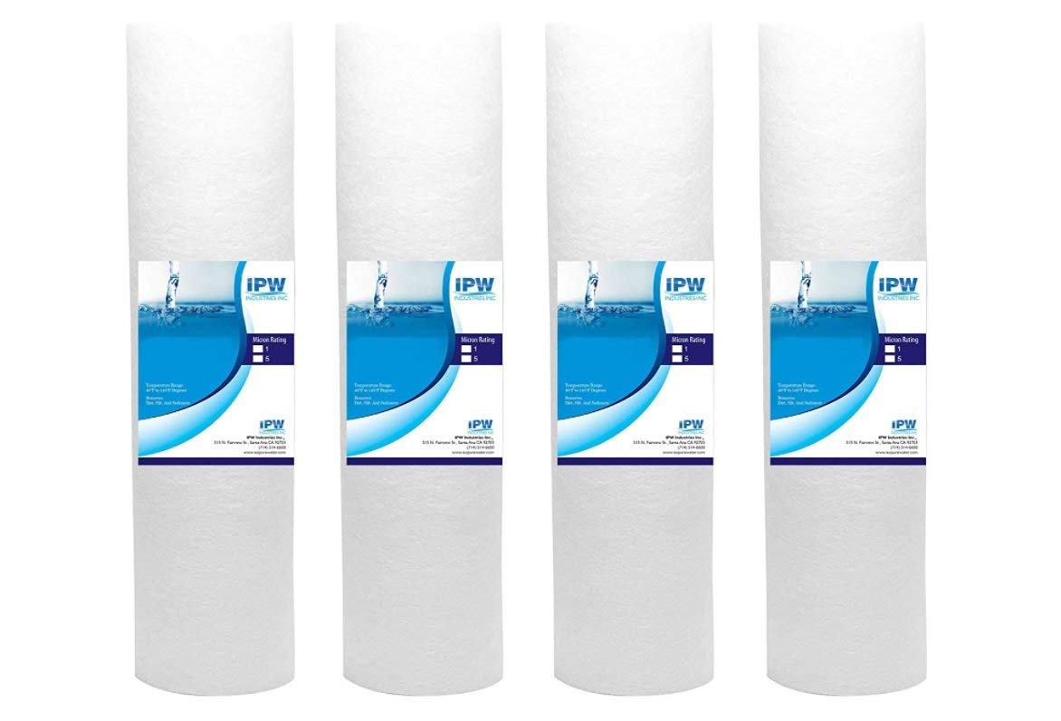 IPW Industries Inc. - Culligan P5-4PK PP Sediment Filter Cartridge Replacement for Whole House Water Filter and Undersink Water Filtration (Pack of 4)