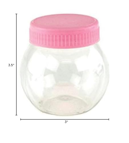 Round Plastic Party Favor Container (Pink, Small)