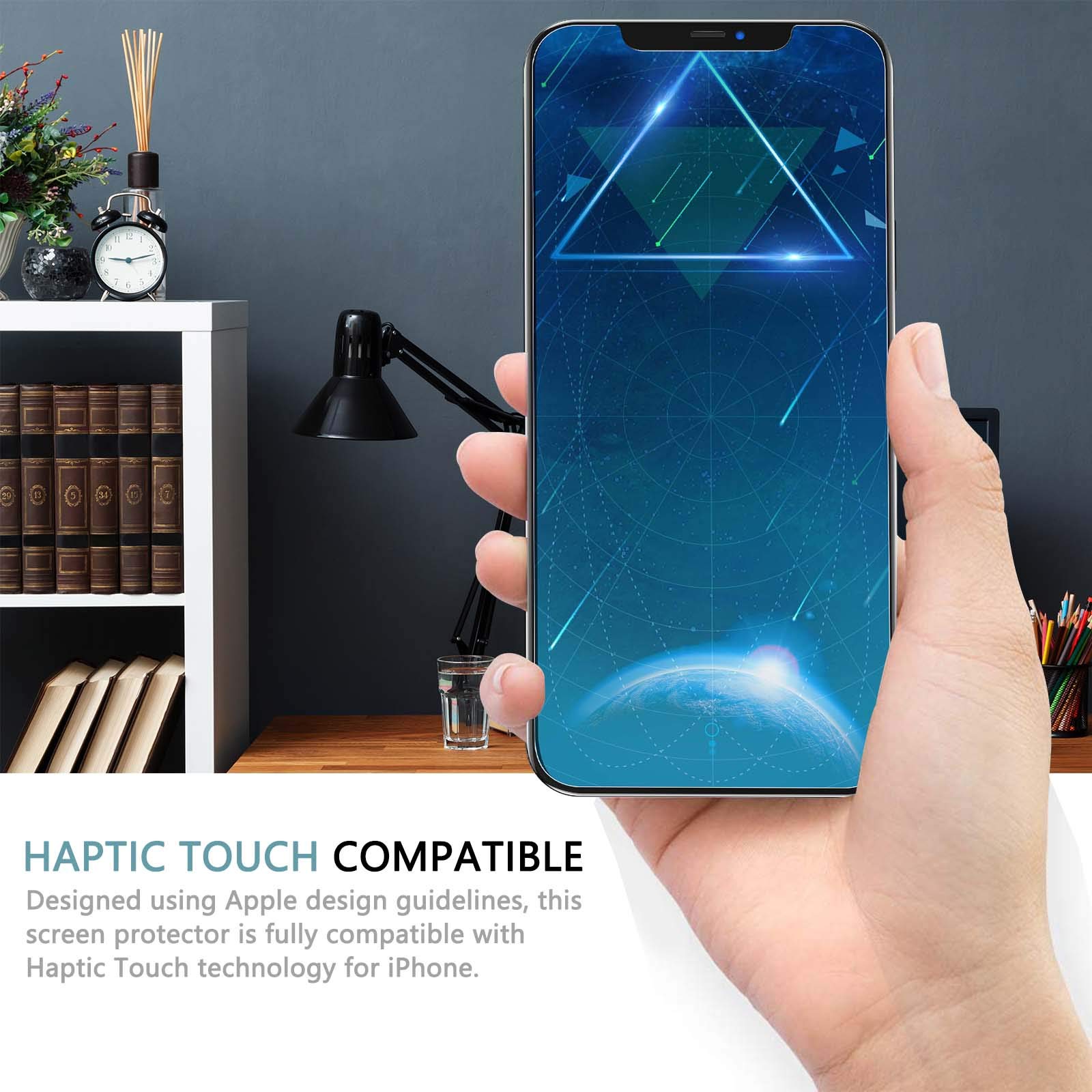 sorlnern (2 Pack for Privacy Screen Protector for iPhone 12 Mini, Anti Spy Screen Protector Tempered Glass Film, Touch Sensitive, Bubble-Free, Case Friendly, with Easy Installation Tray