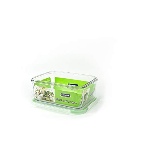 Clean & Fresh Glasslock RP518 Rectangular 37-Ounce Glass Food-Storage Container
