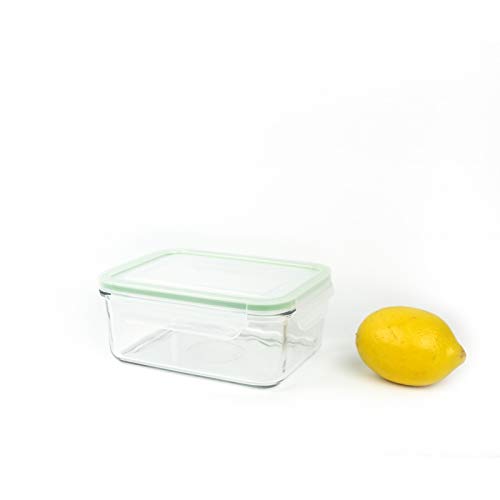 Clean & Fresh Glasslock RP518 Rectangular 37-Ounce Glass Food-Storage Container