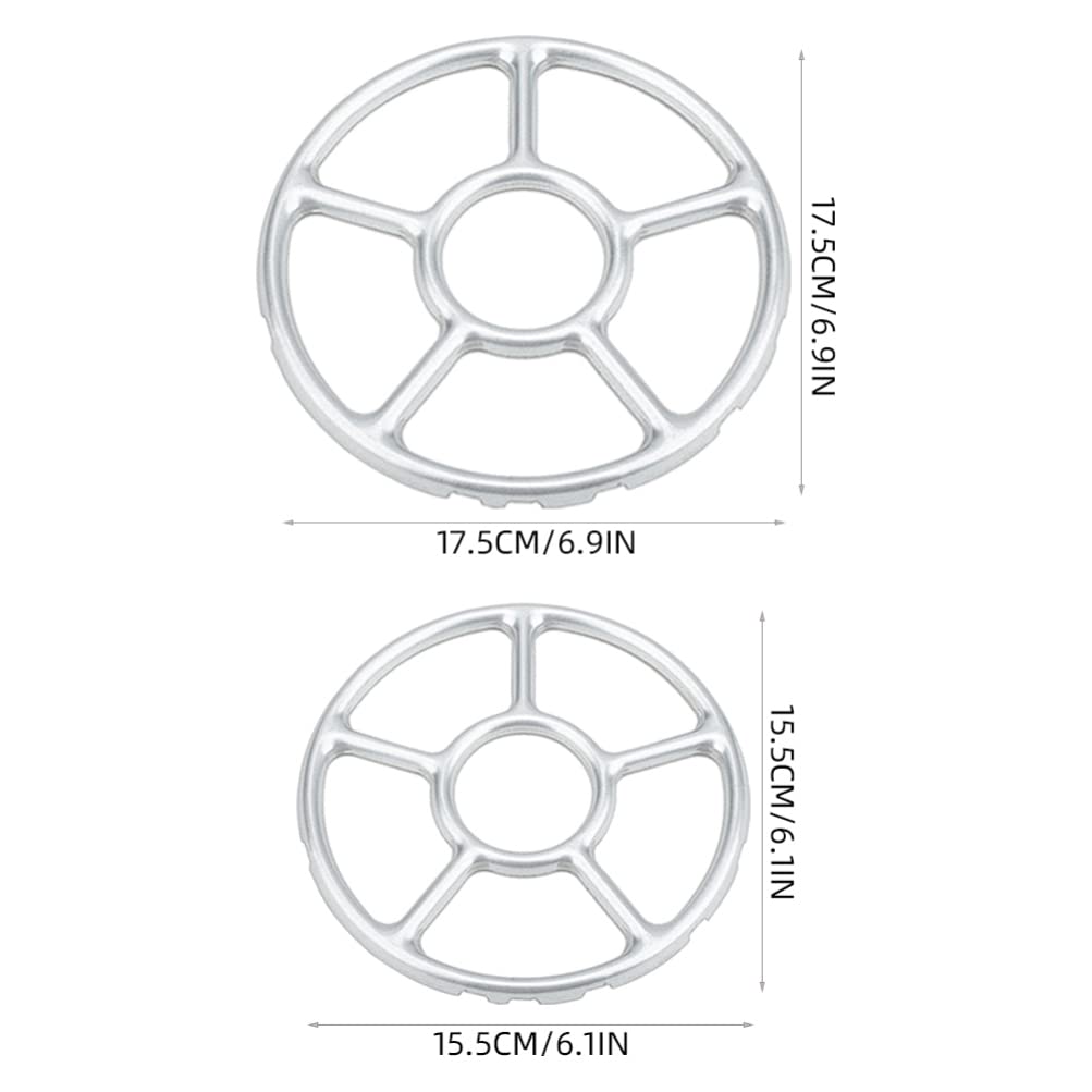 Gas Ring Trivet Galvanized Wok Ring Stove Rack: 2pcs Cooktop Range Pan Holder Stand Non Slip Gas Ring Reducer Milk Pot Support Brackets for Butter Warmer Small Saucepan Gas Stove Top Grates