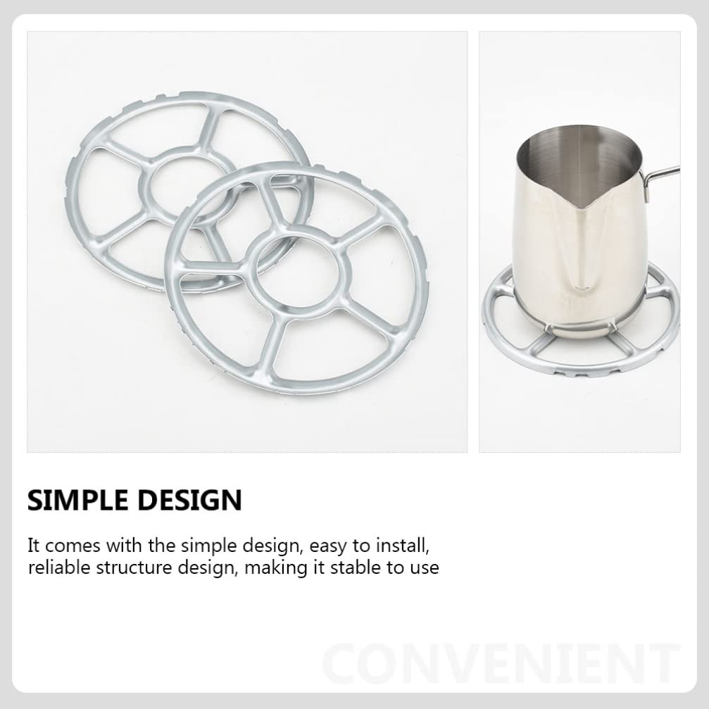 Gas Ring Trivet Galvanized Wok Ring Stove Rack: 2pcs Cooktop Range Pan Holder Stand Non Slip Gas Ring Reducer Milk Pot Support Brackets for Butter Warmer Small Saucepan Gas Stove Top Grates