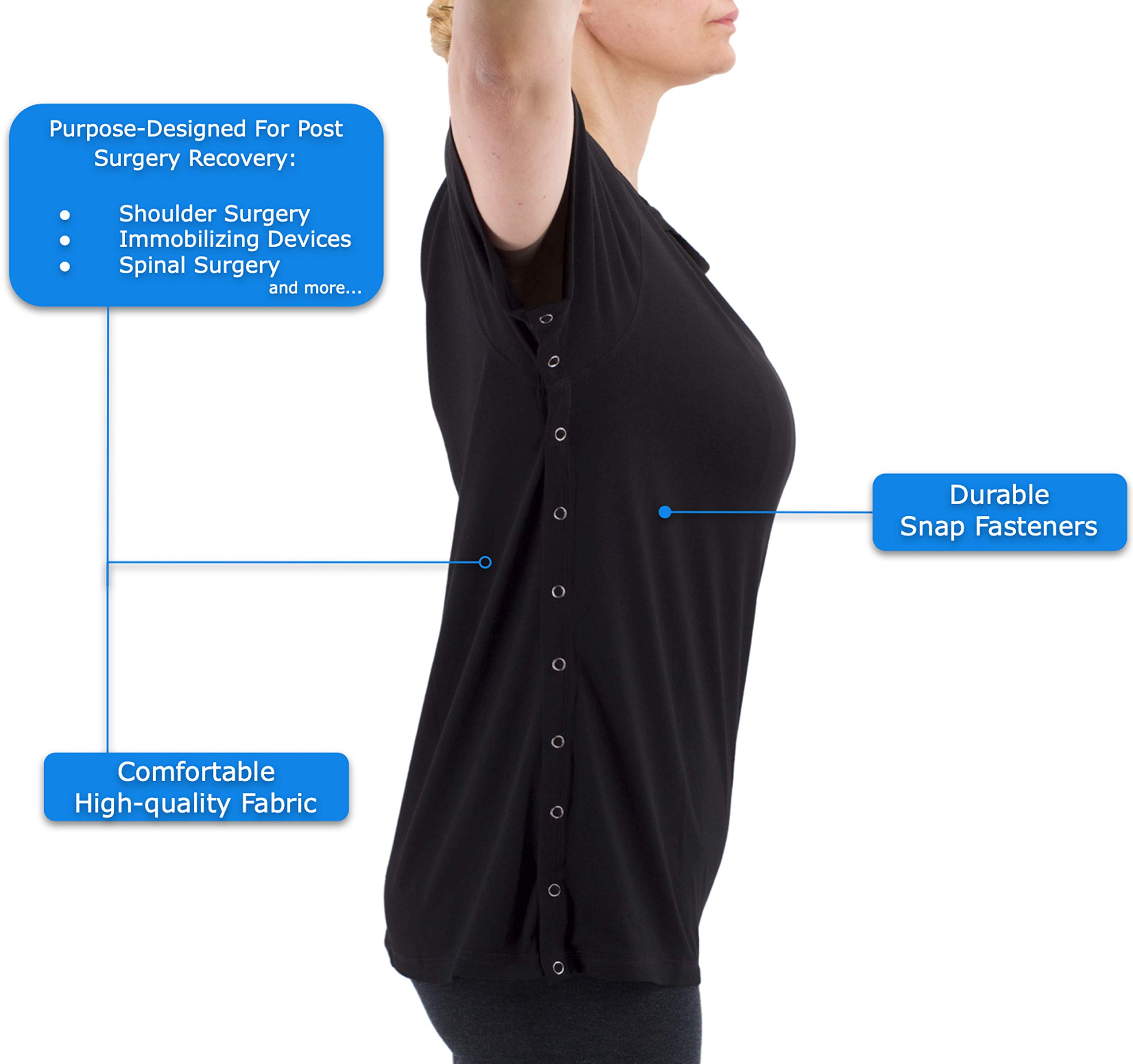 Post Shoulder Surgery Shirt - Men's - Women's - Unisex Sizing Grey