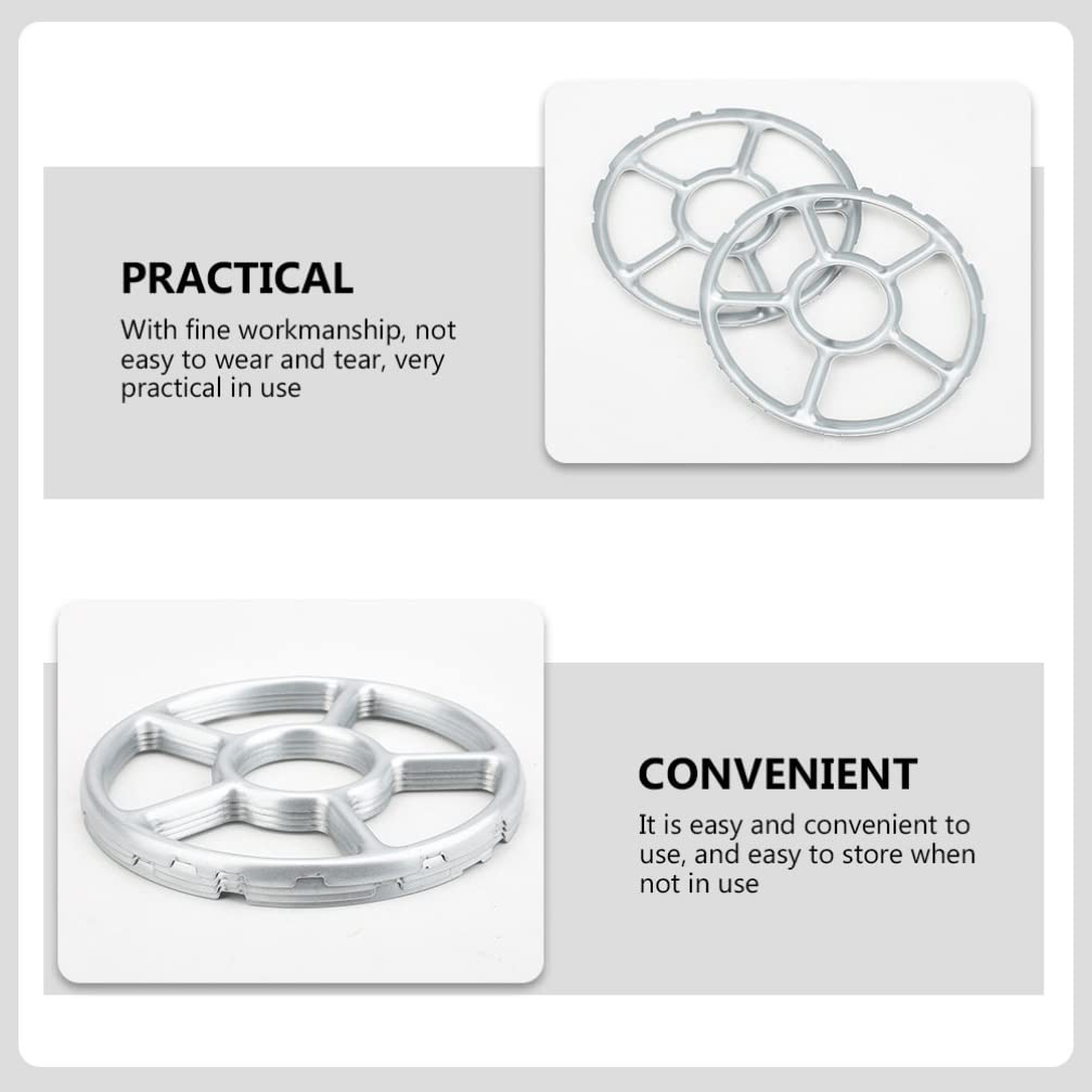 Gas Ring Trivet Galvanized Wok Ring Stove Rack: 2pcs Cooktop Range Pan Holder Stand Non Slip Gas Ring Reducer Milk Pot Support Brackets for Butter Warmer Small Saucepan Gas Stove Top Grates