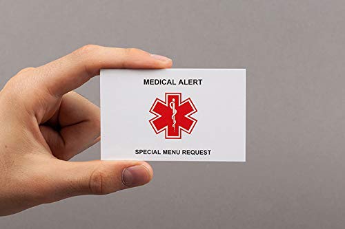 Bariatric Patient Special Menu Restaurant Request Plastic Card for Gastric Bypass Sleeve Band (2 x Cards)