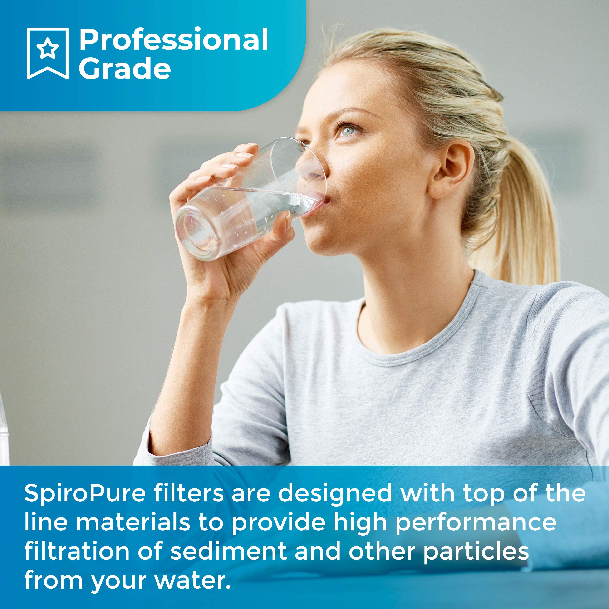 SpiroPure SP-P5-478 5x2.5 5 Micron Spun Melt-Blown Polypropylene Sediment Water Filter Cartridge SDC-25-0505 P5-478 155030-43 (Case of 24)