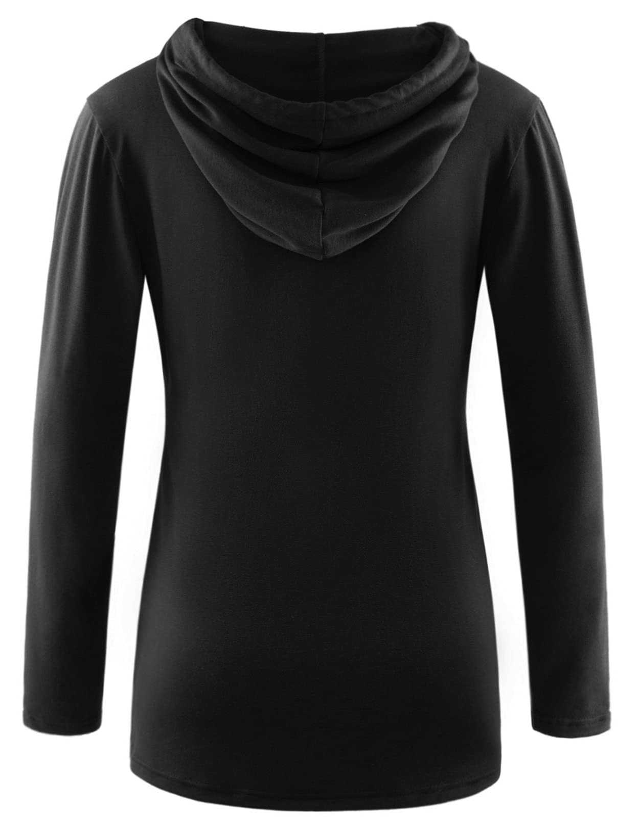 GINKANA Women's Nursing Hoodie Sweatshirt Long Sleeves Breastfeeding Maternity Casual Clothes Black