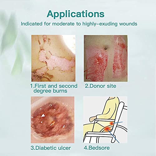 Dimora Silicone Foam Dressing with Border Adhesive 3"x3" Waterproof Wound Dressing Bandage for Wound Care 10 Pack