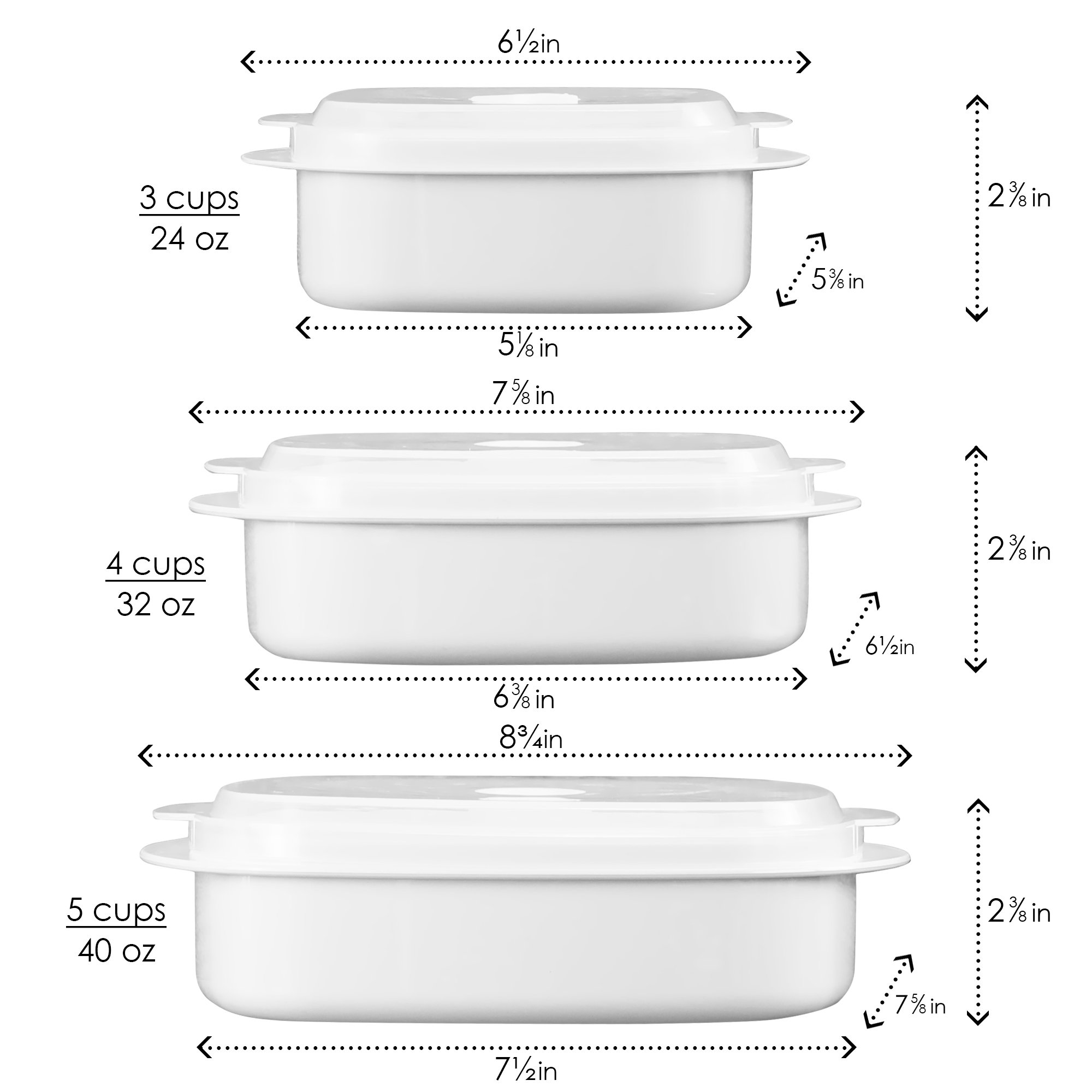 Reston Lloyd Calypso Basics Microwave Cookware, Steamer and Storage Set, Magenta, Multiple Sizes, 6-Piece