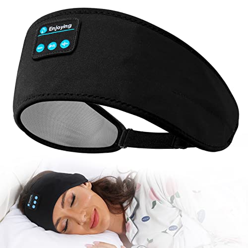 Sleep Headphones Bluetooth Headband Headphones - Perytong Adjustable Soft Sleeping Headphones Headband, Headphones for Sleep Built in Speakers Perfect for Workout,Running,Yoga,Travel,Insomnia