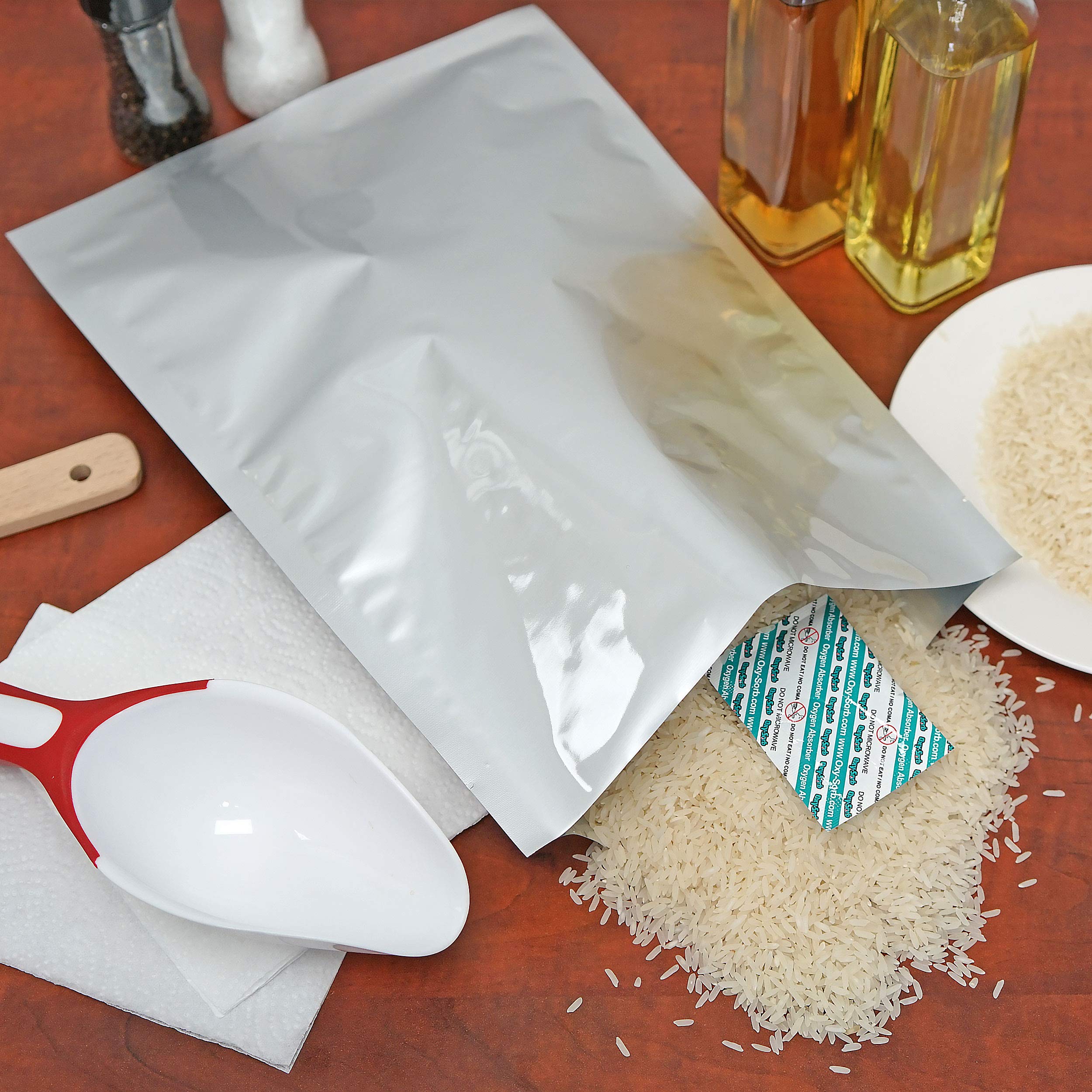 Dry-Packs 30-1 Gallon Mylar Bags & Oxygen Absorbers for Dried Food & Long Term Storage by Dry-Packs®!