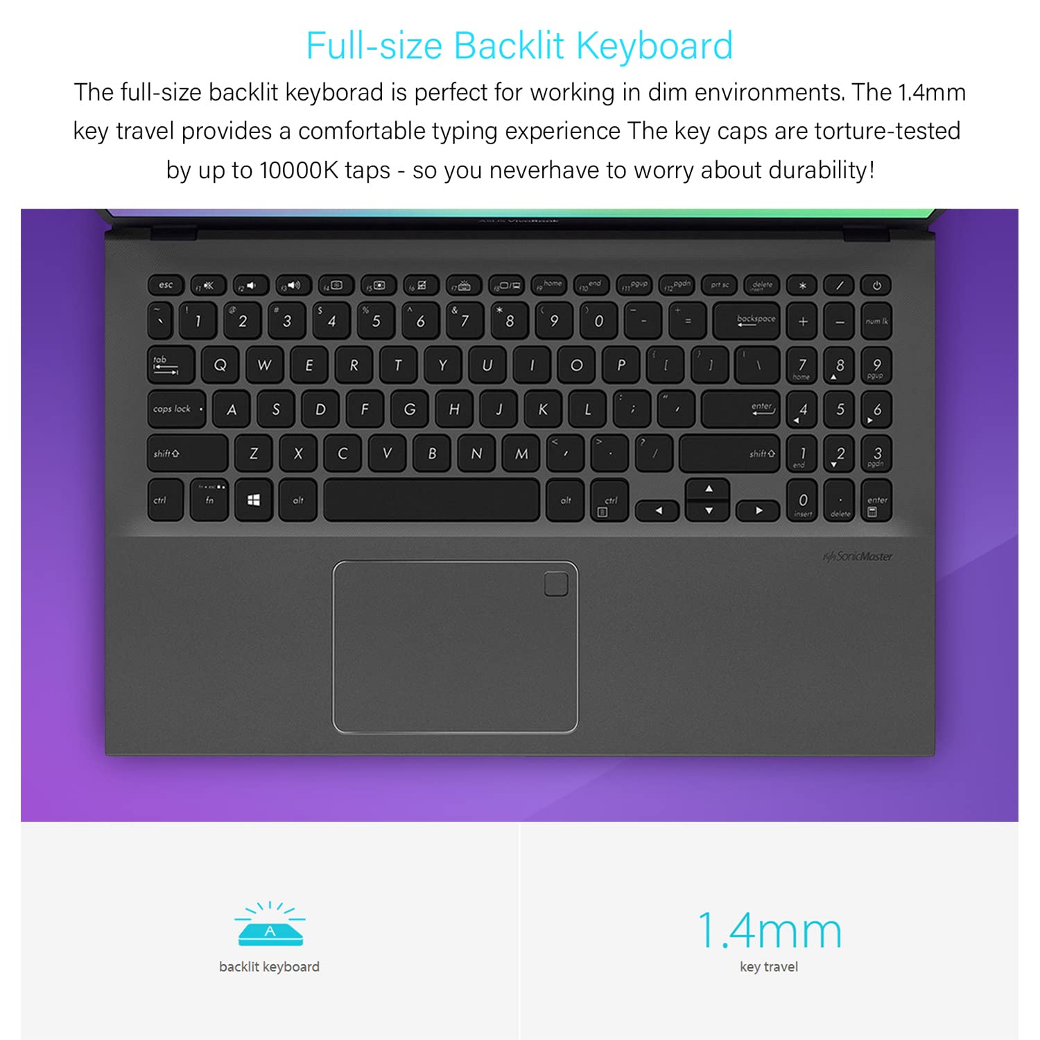 ASUS VivoBook Thin and Light Laptop, 15.6" FHD Display, AMD Ryzen 3 3250U Processor, AMD Radeon Graphics, Backlit Keyboard, Fingerprint Reader, Webcam, Wi-Fi, HDMI, Windows 11 (20GB RAM | 2TB SSD)