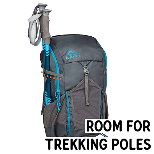 Kelty Asher Day Hiking Pack, 18-85 Liter Capacity, Hiking, Backpacking, Travel Pack, Internal Frame 2023 Model (35L Beluga)