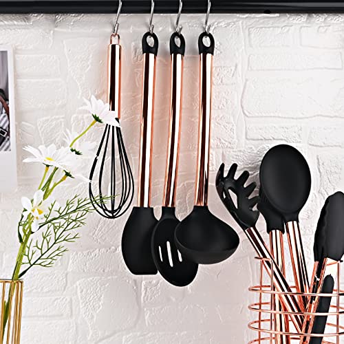 BRIIEC 1pc Black & Copper Silicon Basting Brushes, Heat Resistant Stainless Steel Handle Pastry Brushes, Spread Oil Butter Sauce Marinades. Perfect for Sauce BBQ Grill Baking Cooking