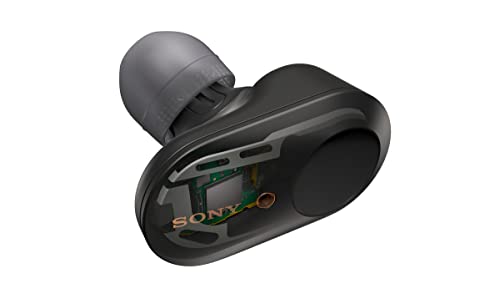 Sony WF-1000XM3 Truly Wireless Noise Cancelling Headphones with Mic, up to 32 Hours Battery Life, Stable Bluetooth Connection, Wearing Detection with Alexa Built-in - Black