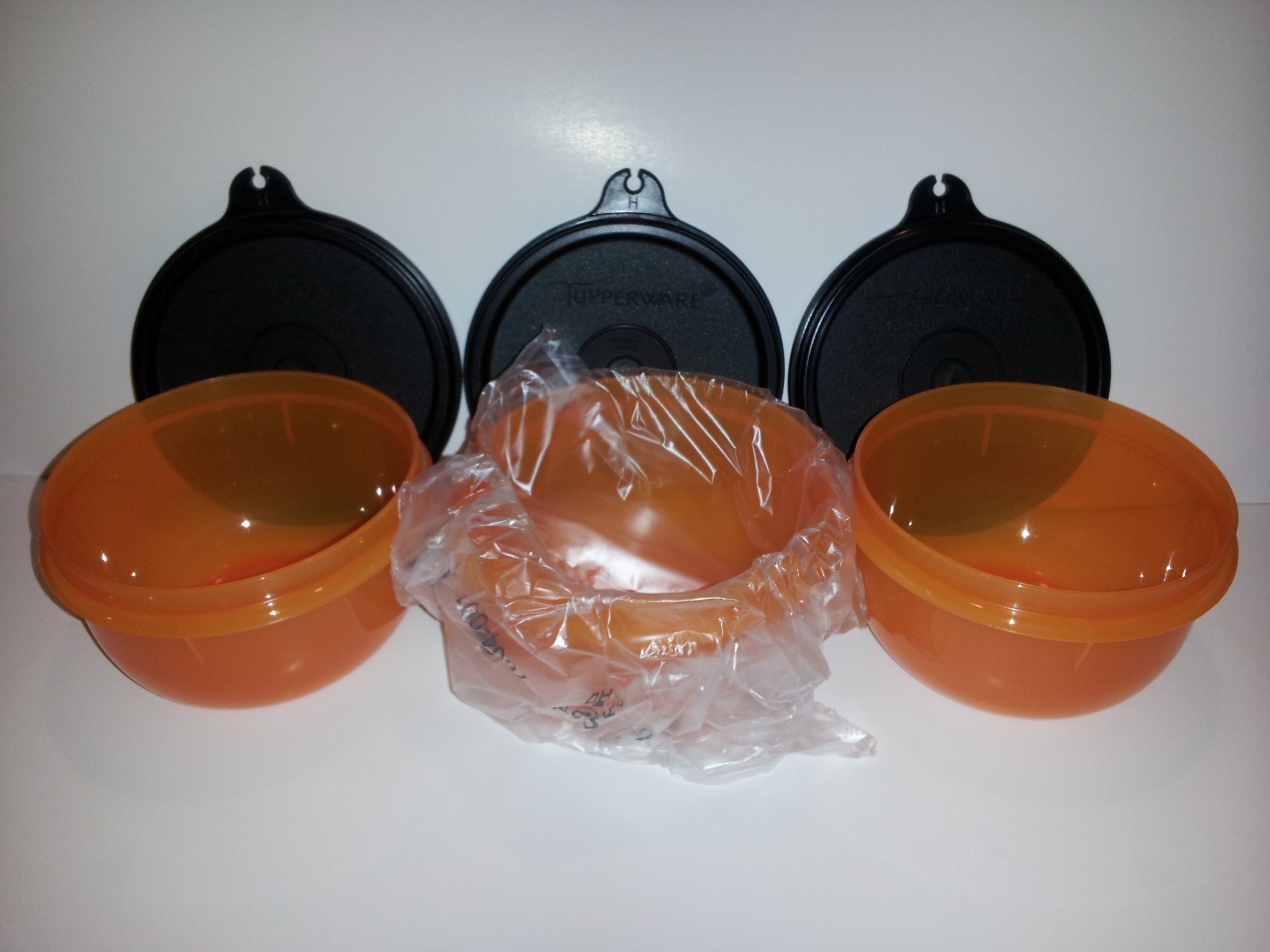 Tupperware Snack Cups - Halloween - Black & Orange