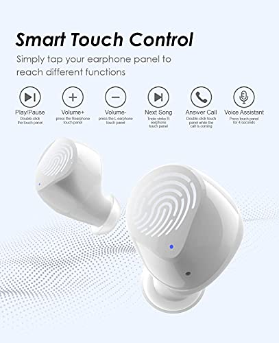 Tecno H2 True Wireless Earbuds Noise Cancelling,Wireless Bluetooth Headphone with Microphone& J2 Wired Earbuds with Microphone