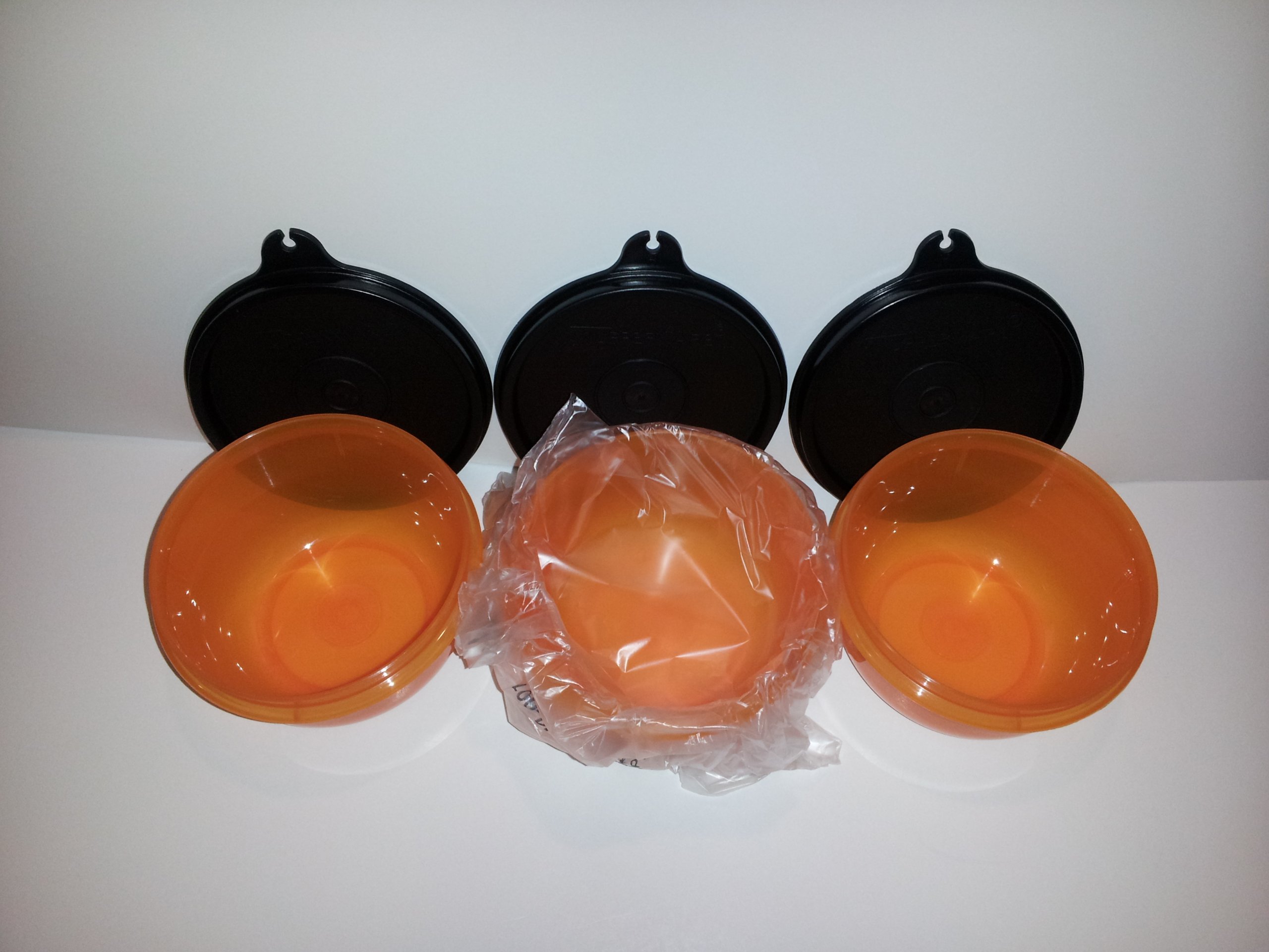 Tupperware Snack Cups - Halloween - Black & Orange