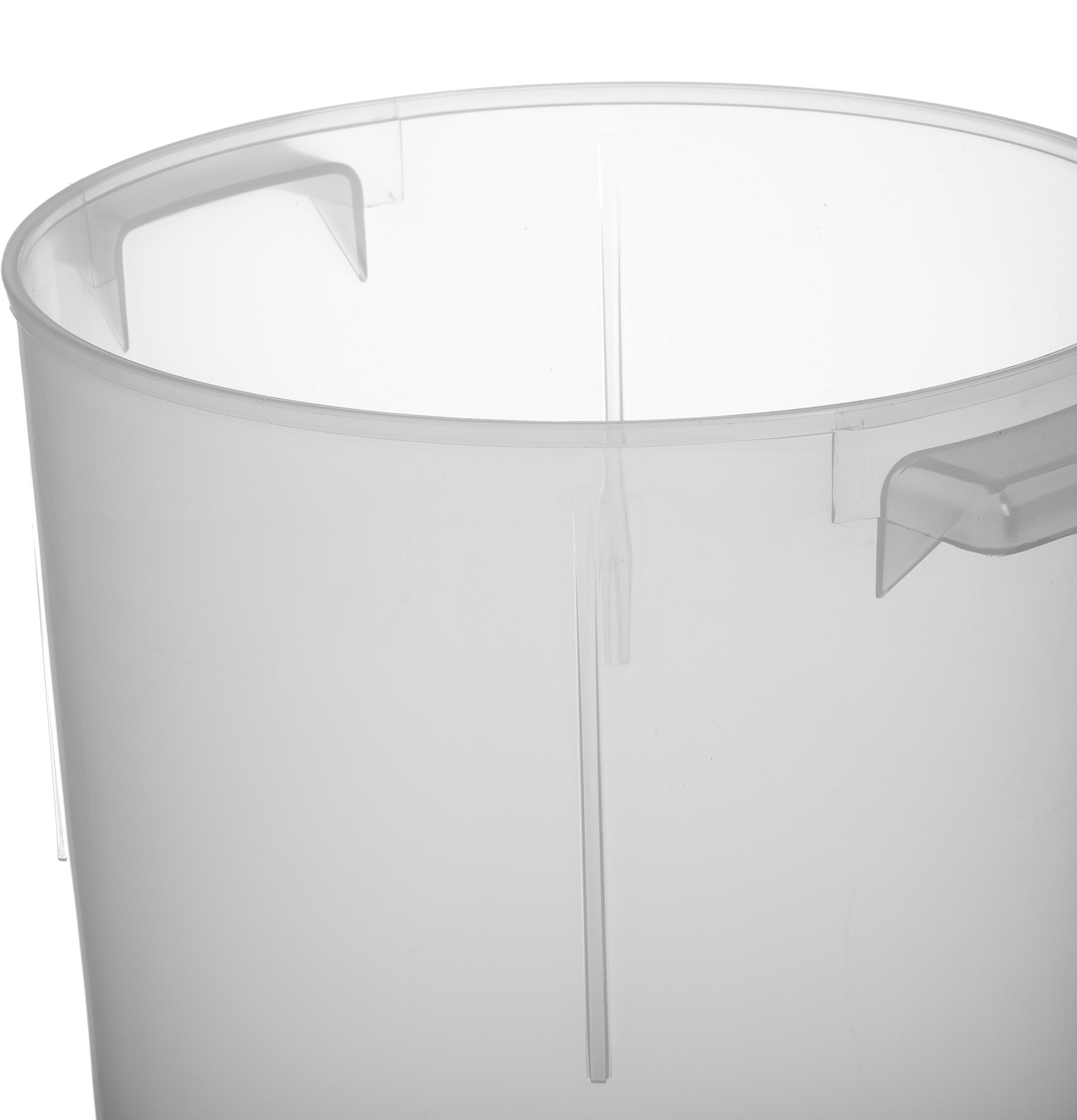 Carlisle FoodService Products Bain Marie Round Food Storage Container for Kitchens, Restaurants, Catering, Plastic, 8 Quarts, Clear