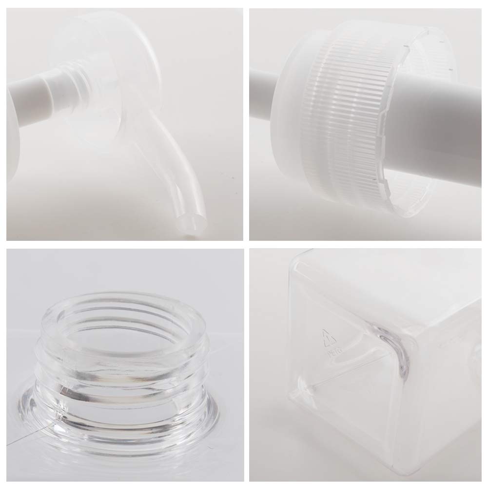Pump Bottle, Refillable Plastic Empty Lotion Soap Dispenser Liquid Container for Bathroom Shampoo and Body Wash, 22oz/650ml Clear 2 Pack
