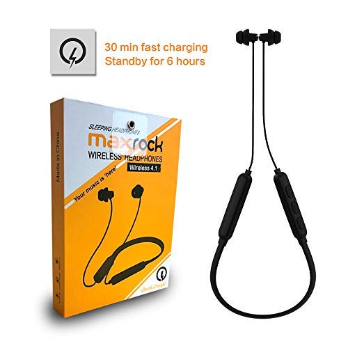 MAXROCK Wireless Sleeping Headphones - Noise Blocking Neckband Sleep Earplug Earbuds Bluetooth 4.1,Quick Charge Wireless Sleep Headsets for Insomnia, Side Sleeper, Snoring, Relaxation and Sports