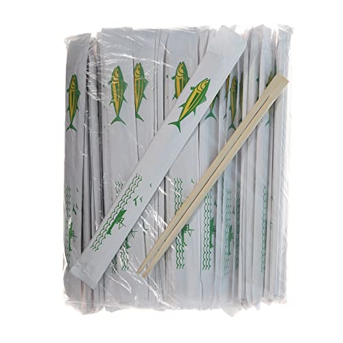 9" Disposable Chopsticks 100 pairs | Individually Wrapped Disposable Wooden Chopstick | Best for Sushi & Asian Dishes
