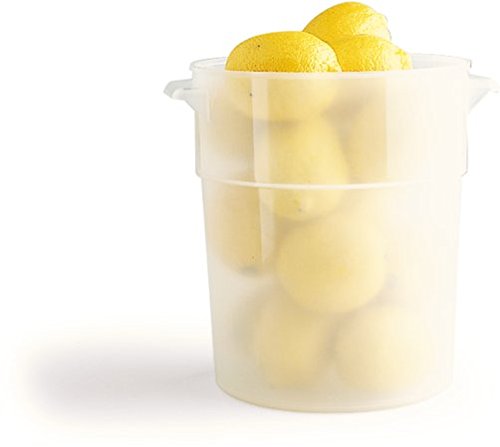 Carlisle FoodService Products Bain Marie Round Food Storage Container for Kitchens, Restaurants, Catering, Plastic, 8 Quarts, Clear