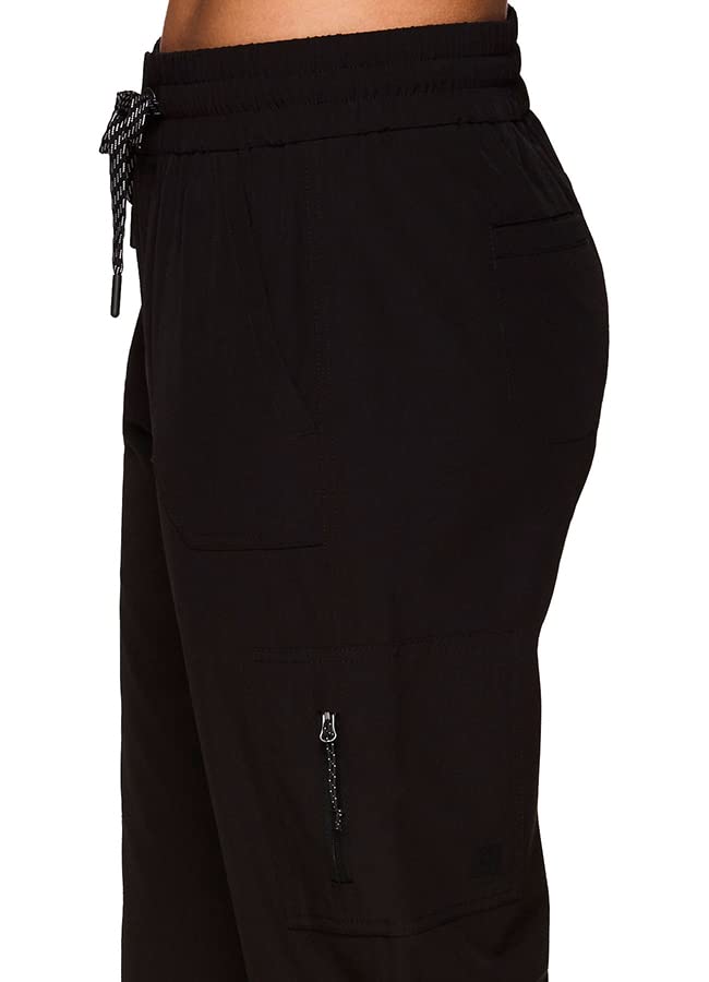 Avalanche Women's Ripstop Pant with UPF 50 Protection Everyday Hiking Ankle Pant with Pockets Quick Drying Pant for Hiking, Golf, Travel Black M