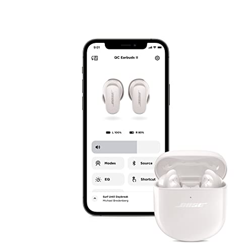 NEW Bose QuietComfort Earbuds II, Wireless, Bluetooth, World’s Best Noise Cancelling In-Ear Headphones with Personalized Noise Cancellation & Sound, Soapstone