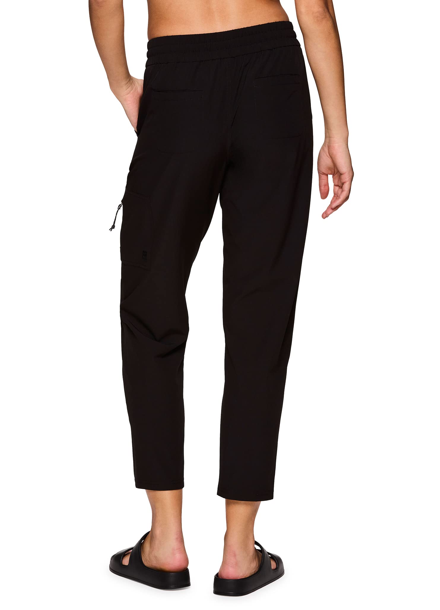 Avalanche Women's Ripstop Pant with UPF 50 Protection Everyday Hiking Ankle Pant with Pockets Quick Drying Pant for Hiking, Golf, Travel Black M