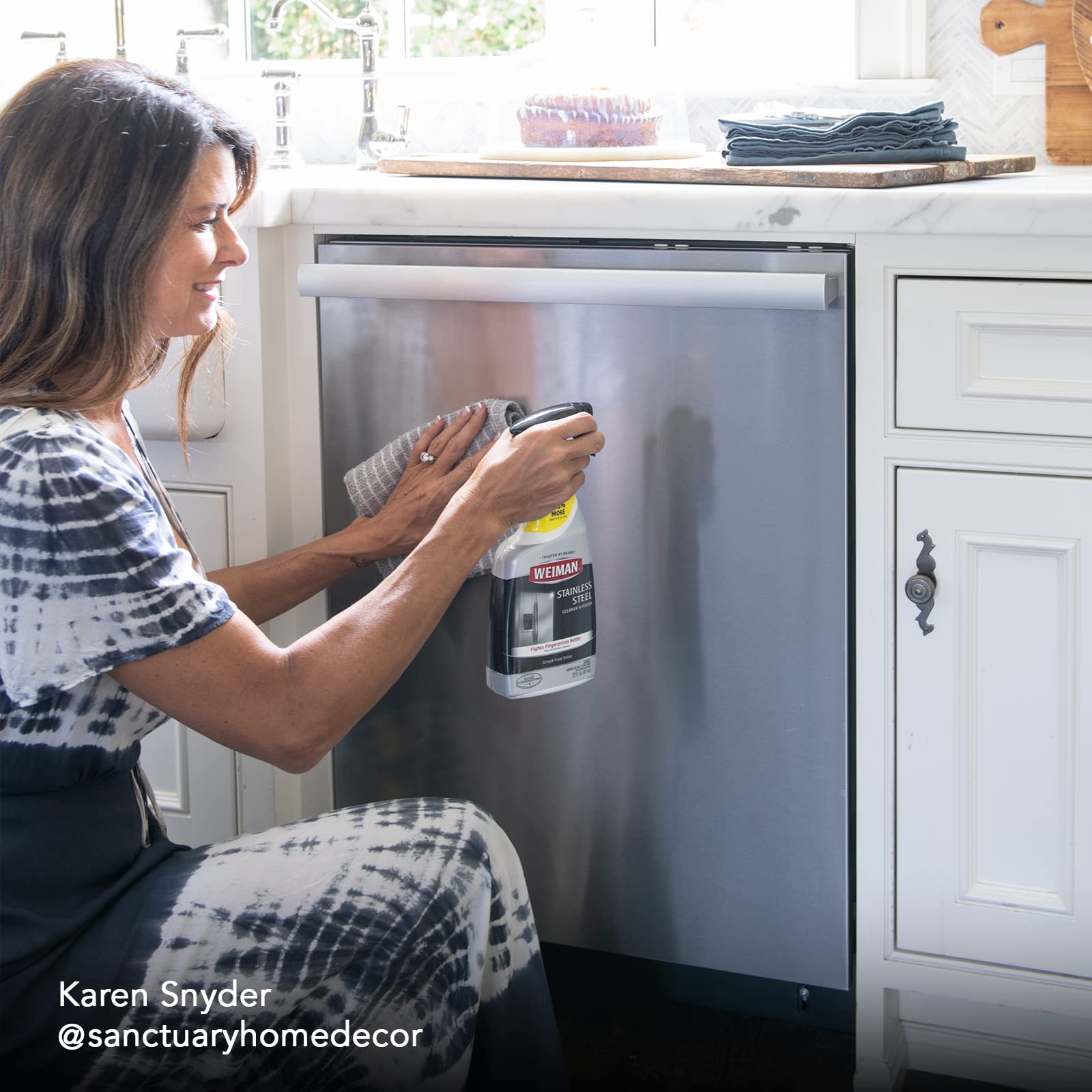 Weiman Disinfecting Stovetop Cleaner & Stainless Steel Cleaner - 22 Ounce - Daily Appliance Kitchen Cleaning Kit
