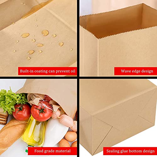 Paper Lunch Bags Brown Paper Lunch Bags Brown Paper Bags Bulk for Small Business (30 PIECE-4LB)
