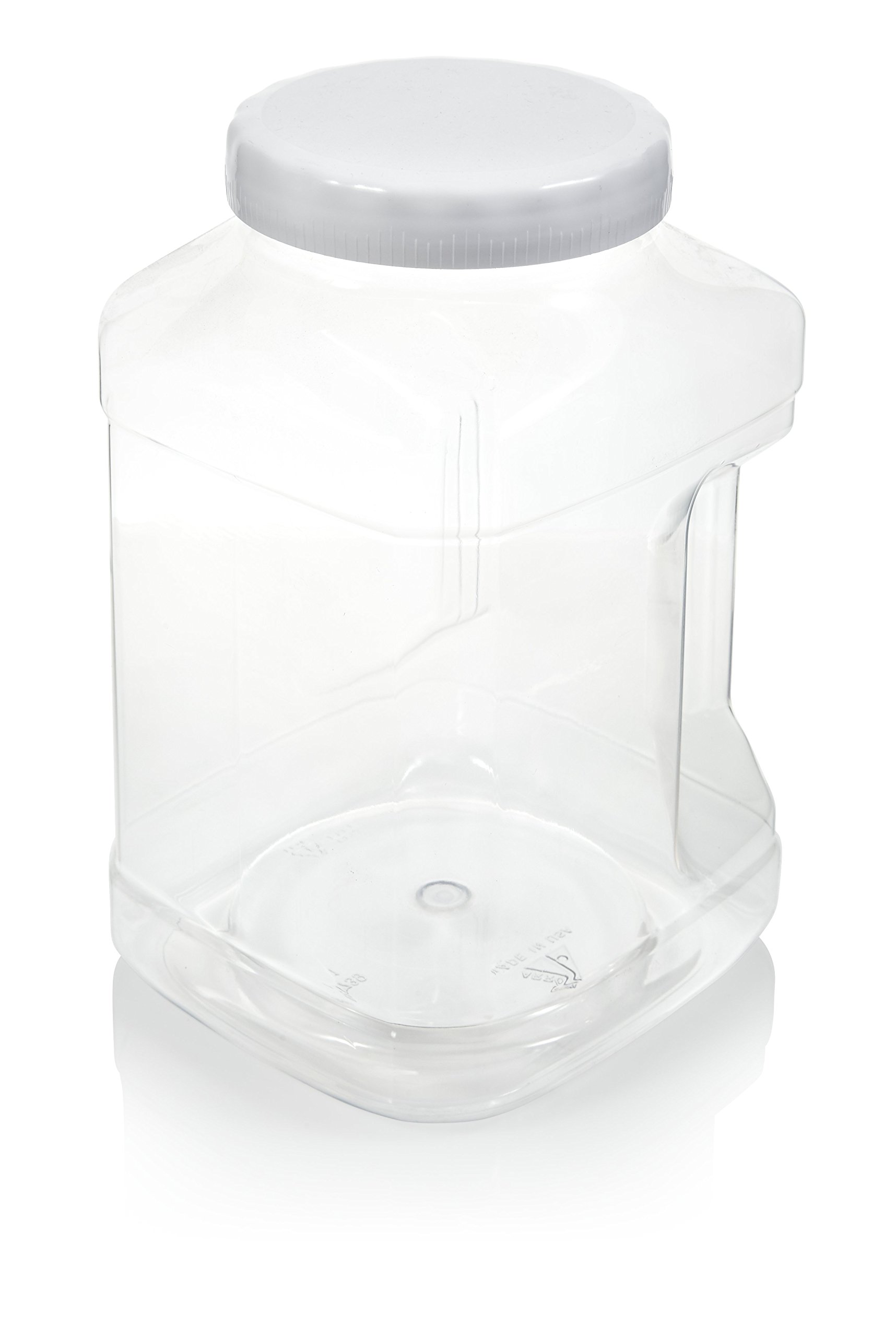 Arrow Home Products 128 oz Stackable Stor Keeper Airtight Storage Containers with Lids, 1 Pack - USA Made, BPA-Free Multipurpose Square Plastic Containers with Pinch Grip Handles to Store Dry Goods