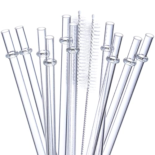 24 Pcs, Highly Clear Reusable Straws with 4 Straw Brushes, 10.5 in Long Hard Plastic Drinking Straws, Transparent Replacement Straws for 16OZ-32 OZ Tumblers, Cups, Jars, YETI, Starbucks - BPA FREE