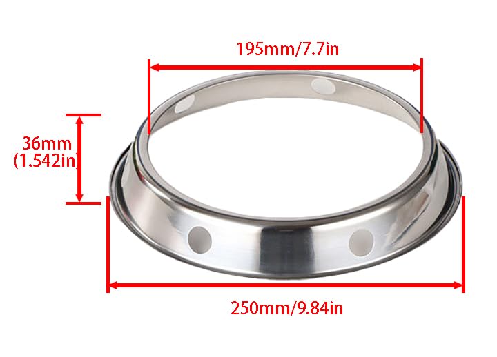 IEUYO Universal Wok Support Ring Wok Rack Wok Stand for Most Woks Kitchens and Restaurants Use Stainless Steel Size Large 7.7"-9.8" 2PCS