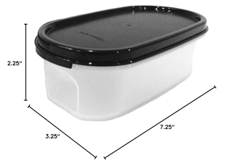 Tupperware Modular Mates Oval #1 (2 cup size) with Black Seal