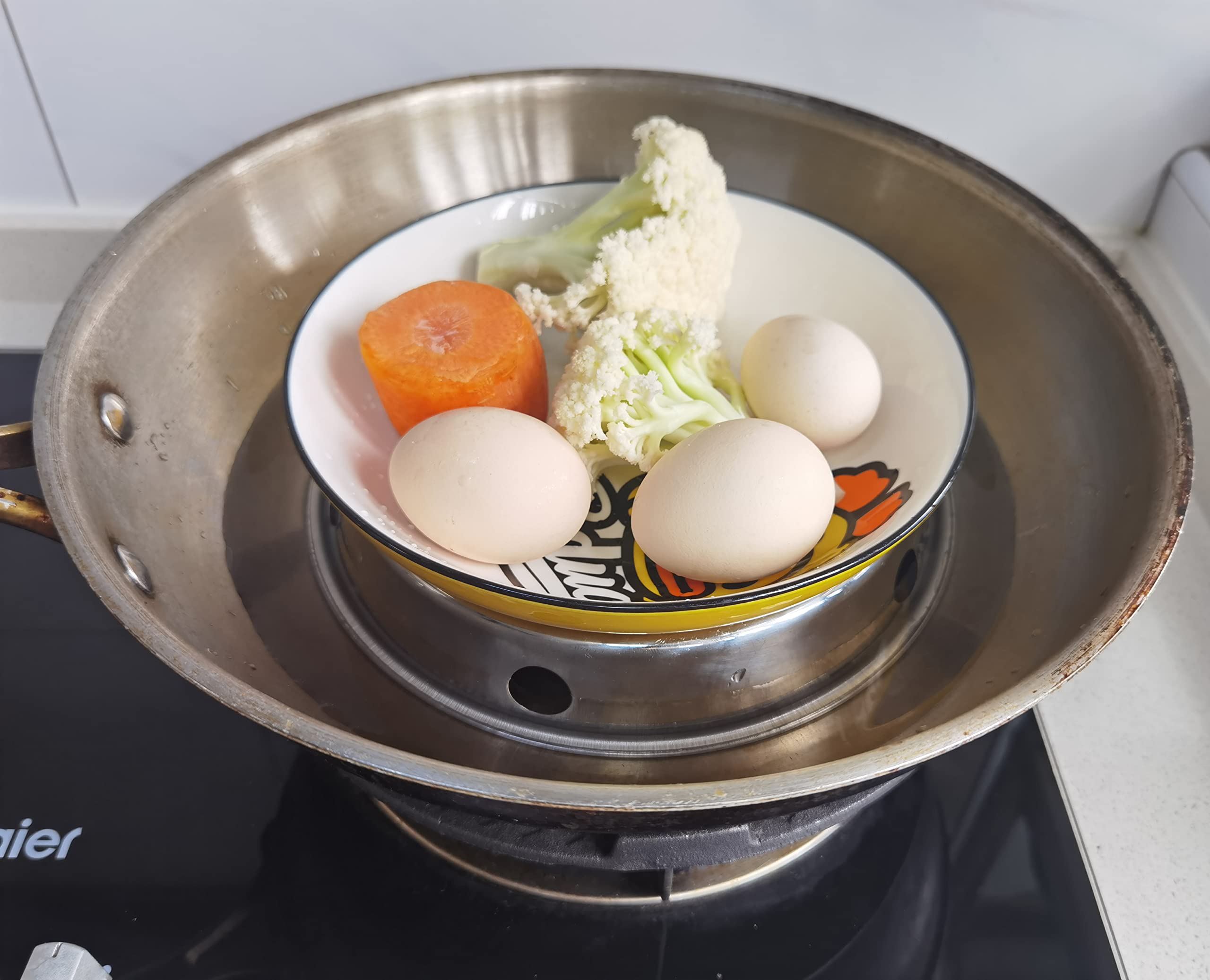 IEUYO Universal Wok Support Ring Wok Rack Wok Stand for Most Woks Kitchens and Restaurants Use Stainless Steel Size Large 7.7"-9.8" 2PCS