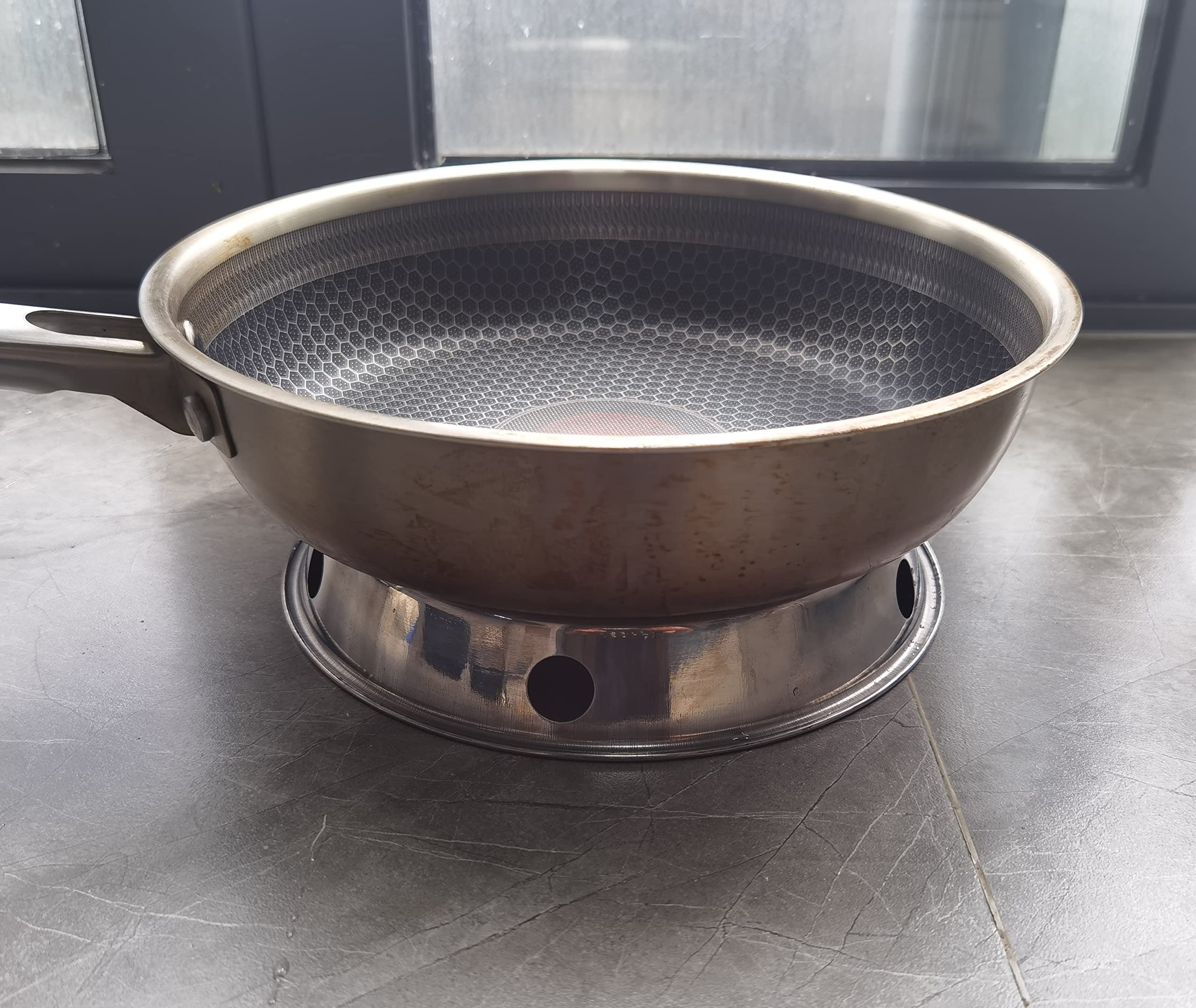 IEUYO Universal Wok Support Ring Wok Rack Wok Stand for Most Woks Kitchens and Restaurants Use Stainless Steel Size Large 7.7"-9.8" 2PCS