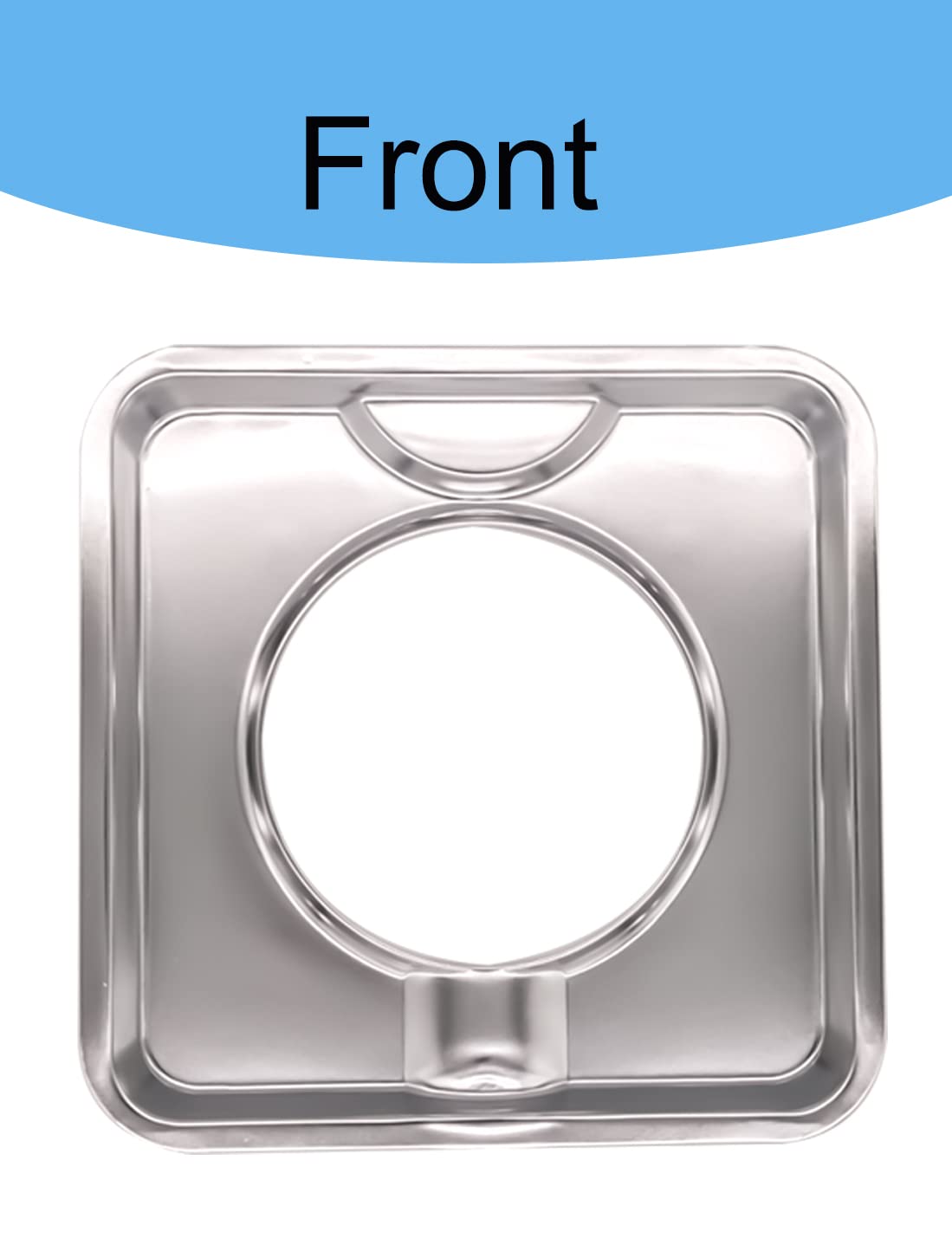 Amazinpure SGP-400 4 Pack Replacement Chrome Square 7.75" x 7.75" Gas Range Drip Pan Replaces 786333 PS11744751 WP786333 AP6011553