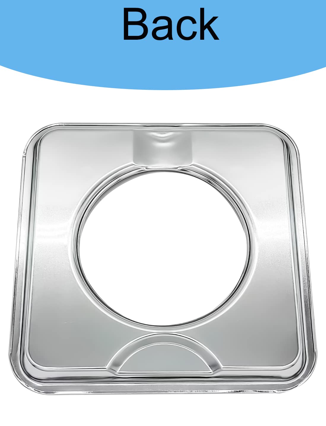 Amazinpure SGP-400 4 Pack Replacement Chrome Square 7.75" x 7.75" Gas Range Drip Pan Replaces 786333 PS11744751 WP786333 AP6011553