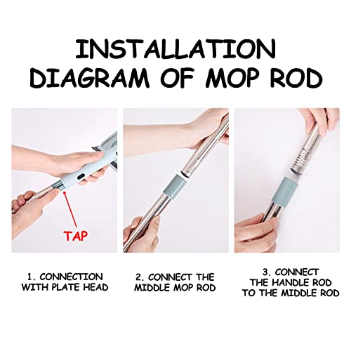Multi-purpose 360° Rotatable Adjustable Cleaning Mop, Long Handle 25 Cm Microfiber Dust-Mop for Wall, Tile, Laminate and Baseboard Cleaner, Home Accessories Gifts for Mom