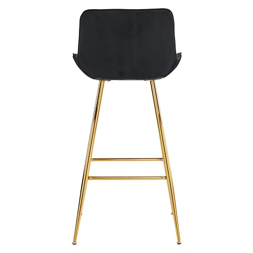 Sidanli Black Bar Stool with Seat Height - 29 Inch