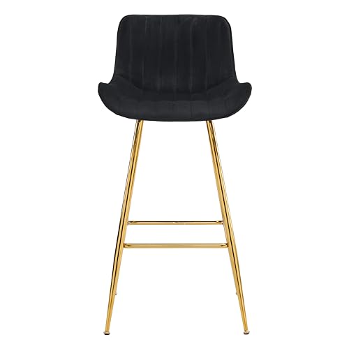 Sidanli Black Bar Stool with Seat Height - 29 Inch